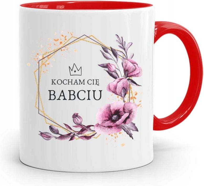 Polidraw Kubek Czerwony Dla Babci Kocham Cię Babciu Z Nadrukiem Ze Zdjęciem - Opinie i ...
