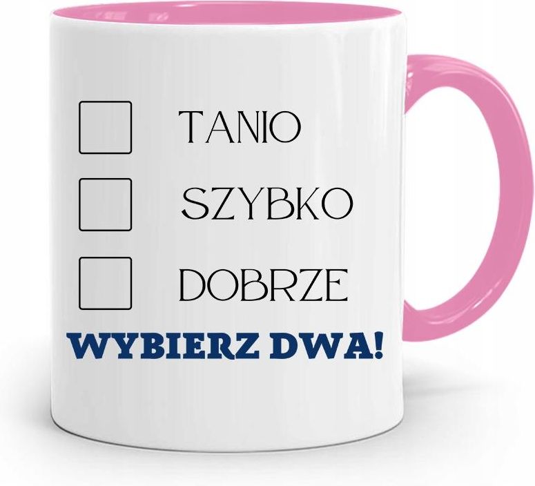 Polidraw Dla Pracownika Kubek Różowy Tanio Szybko Dobrze Z Nadrukiem Ze ...