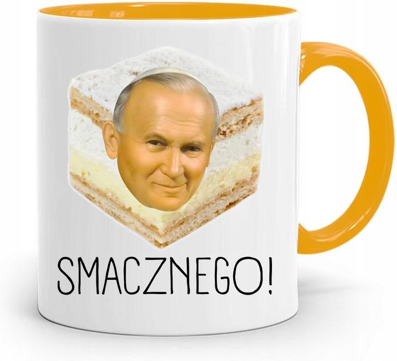 Polidraw Kubek Żółty Papież Papaj Jan Paweł Ii Z Nadrukiem Ze Zdjęciem - Opinie i atrakcyjne ...