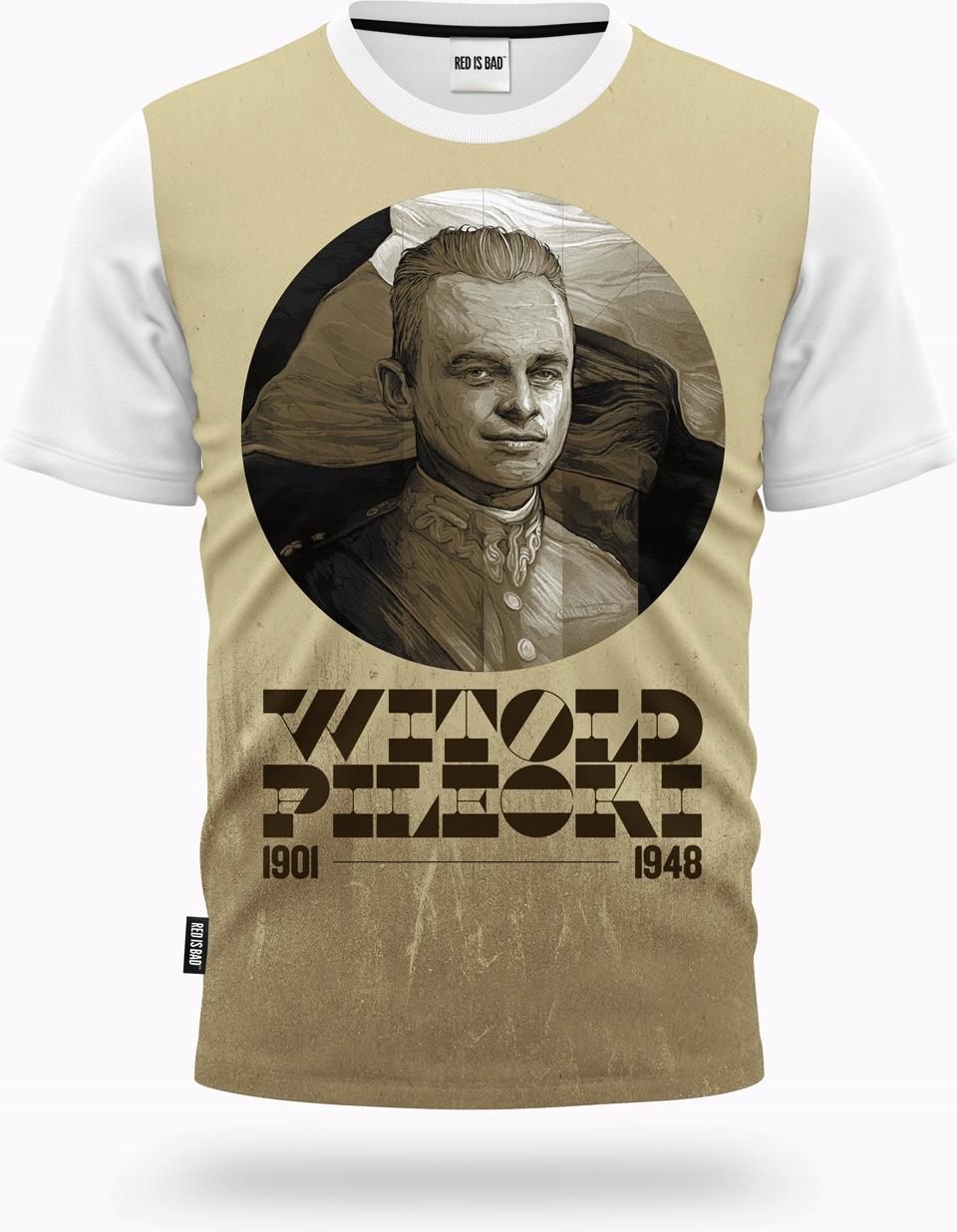 Red is Bad Koszulka Męska Fullprint Rotmistrz Witold Pilecki Portret L ...