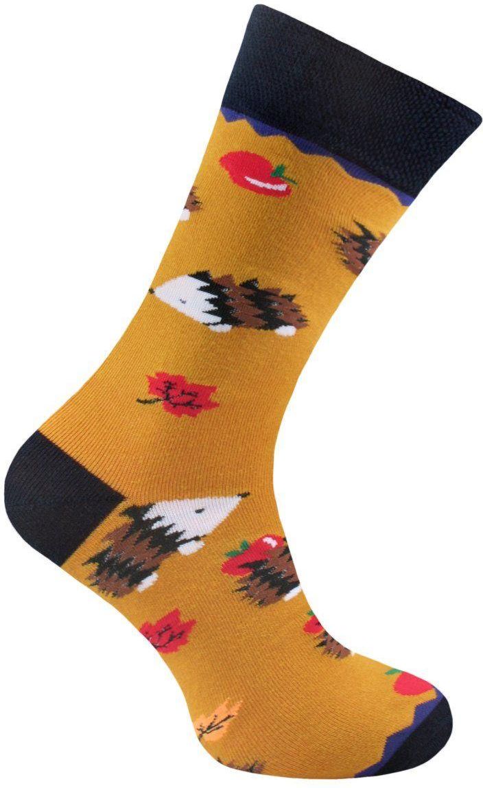 Oryginalne Skarpetki Bawełniane - Alties - Jeże, Jesienny Motyw ...