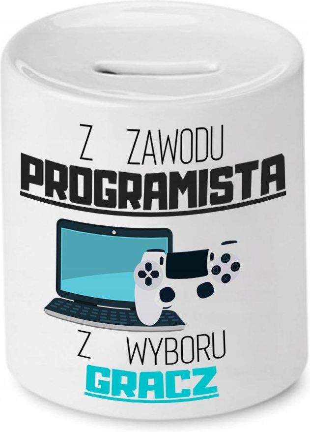 Polidraw Skarbonka Informatyka Z Zawodu Programista Prezent Z Nadrukiem Ze Zdjęciem - Skarbonki ...