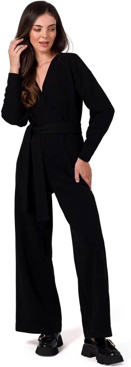 B272 Kombinezon z Dekoltem - Czarny S (36) czarny - Ceny i opinie ...