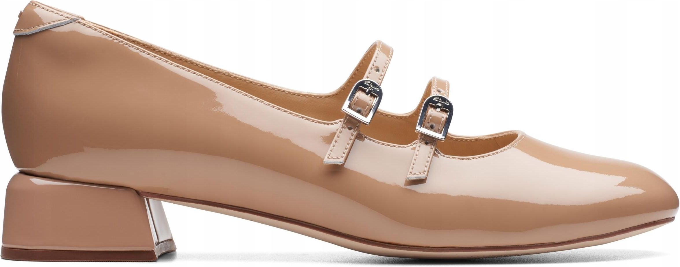 Baleriny skórzane lakierowane Clarks Daiss 30 Shine lakierki 35.5 ...