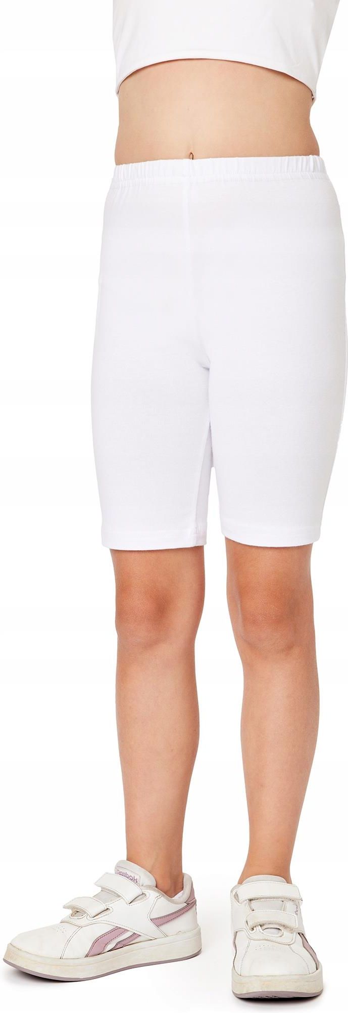 Bellivalini Legginsy dziewczęce krótkie bawełna BLV50-281 Biały 128 ...