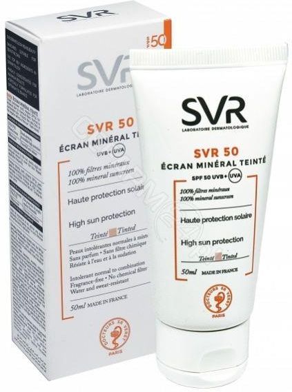Dermokosmetyk SVR 50 krem mineralny barwiony dla skóry suchej 50 ml ...