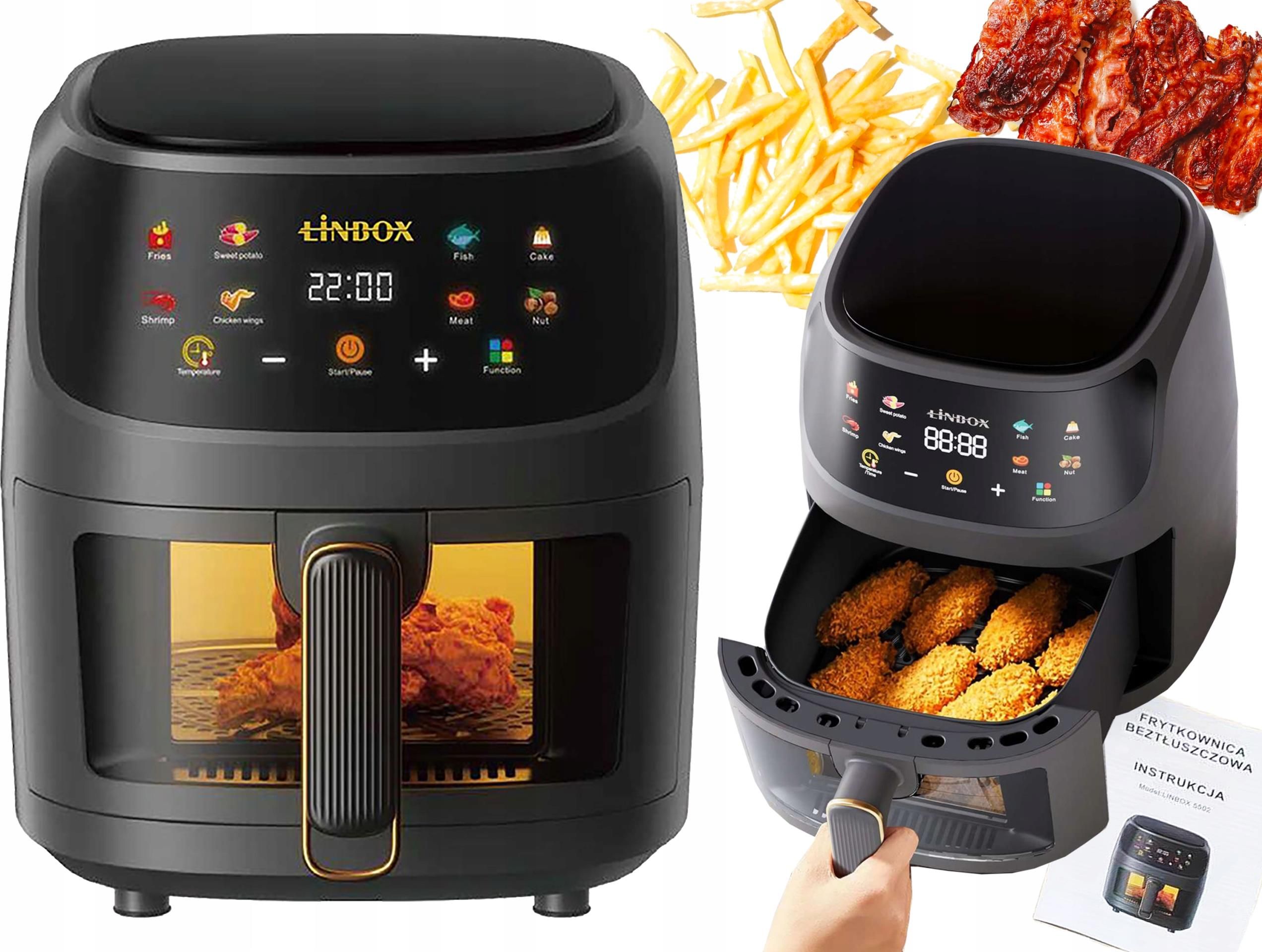 Frytkownica Linbox Air Fryer Czarna 5502 - Opinie i ceny na Ceneo.pl