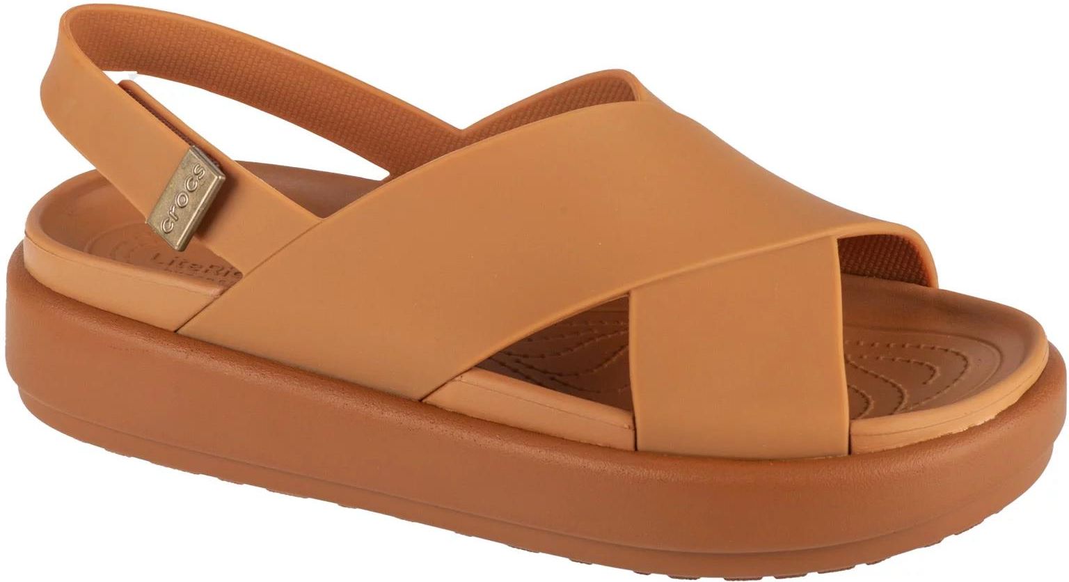 Crocs Brooklyn Luxe Cross Strap 209407-2U3 : Kolor - Brązowe, Rozmiar ...