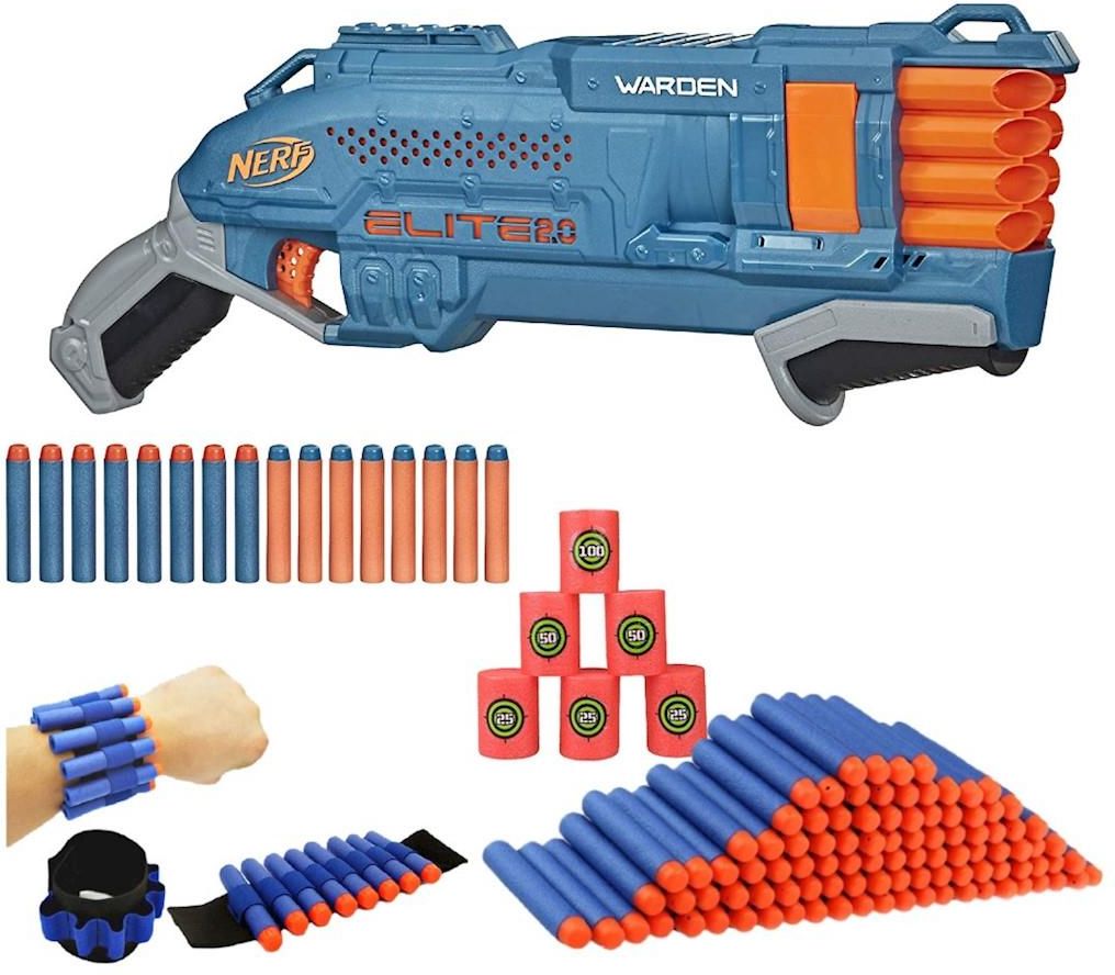 Nerf Elite 2.0 Warden Db-8 Blaster E9959 + Cele 50 Strzałek Opaska ...