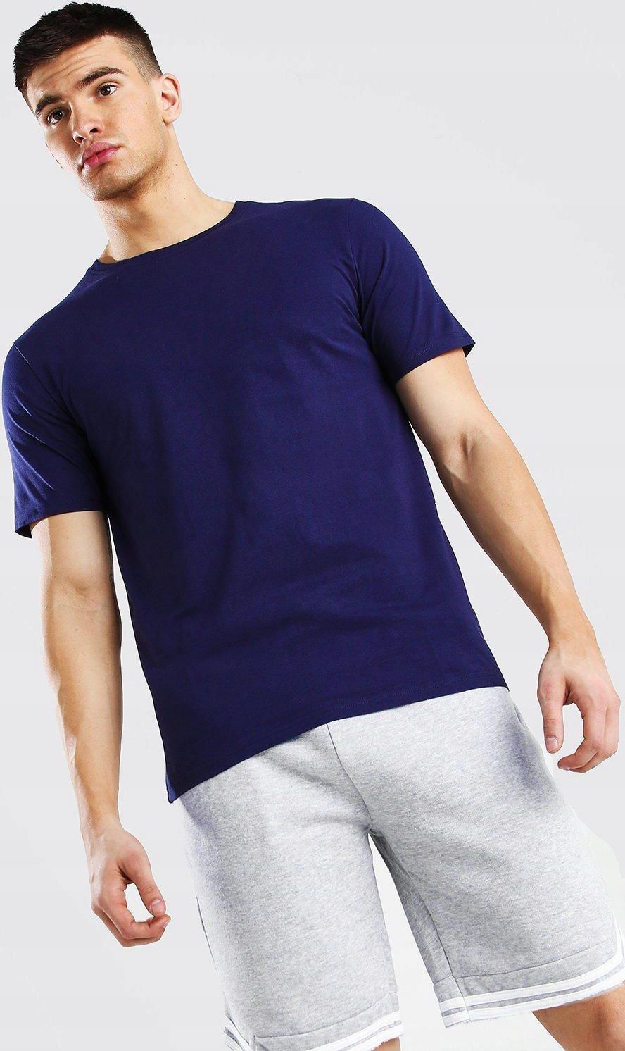 Z4E112 Boohoo boohoo man klasyczny prosty t-shirt slim fit Xs - Ceny i ...