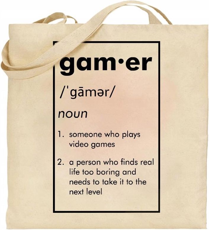 Torba napis gracz słownik definicja śmieszne dla gamera, gamer - Ceny i ...