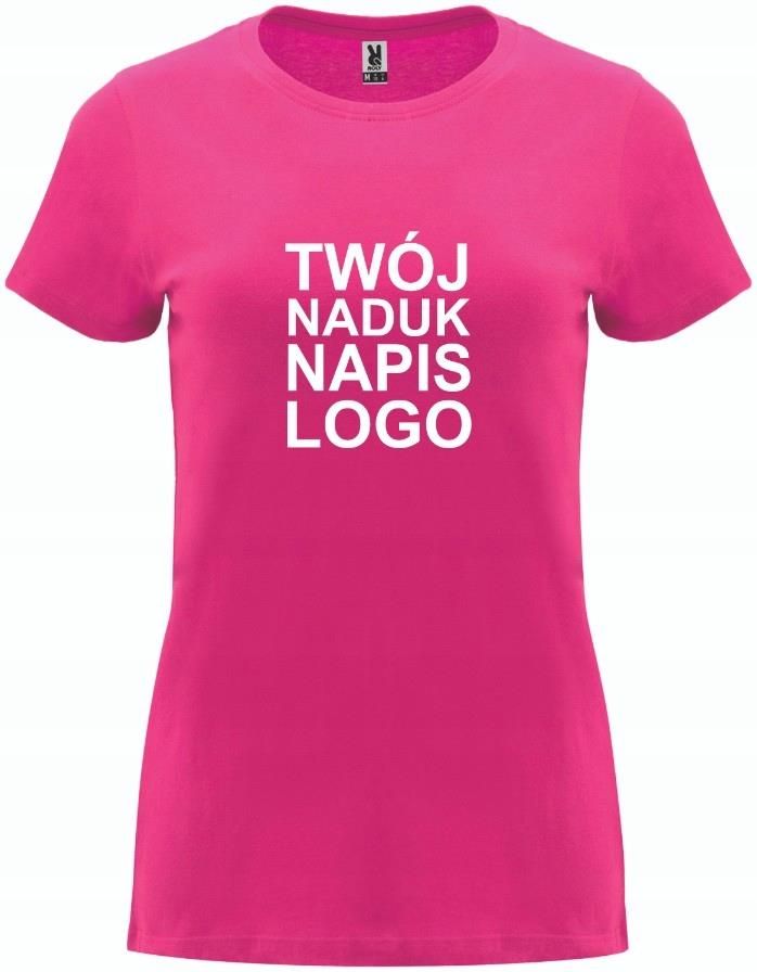 Damska koszulka T-shirt z twoim napisem nadrukiem logo różowa roz. M - Ceny i opinie - Ceneo.pl