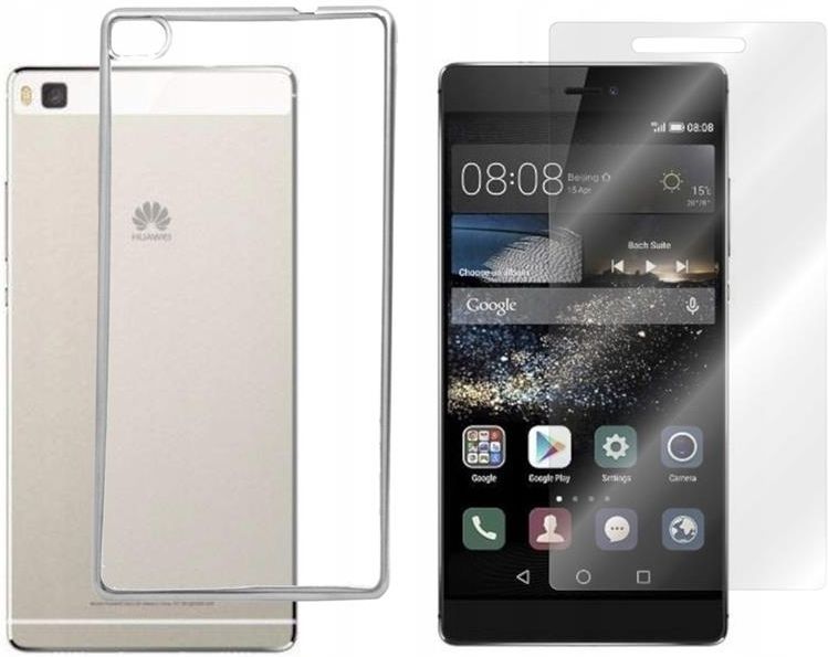 Gsm Hurt Etui Do Huawei P8 Dual Sim Premium Srebrn Bumper Glossy Tpu ...