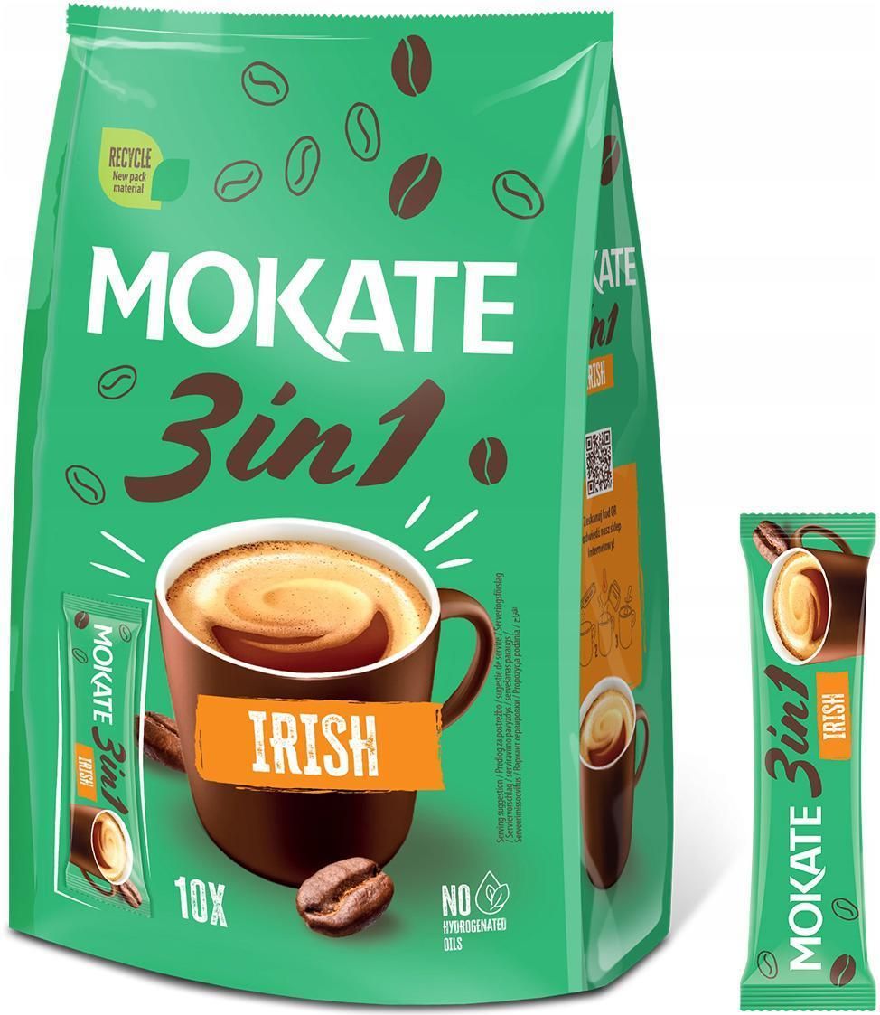 Kawa Mokate Rozpuszczalna Instant Napój Kawowy 3In1 3W1 Irish Coffe 10szt. - Ceny i opinie ...