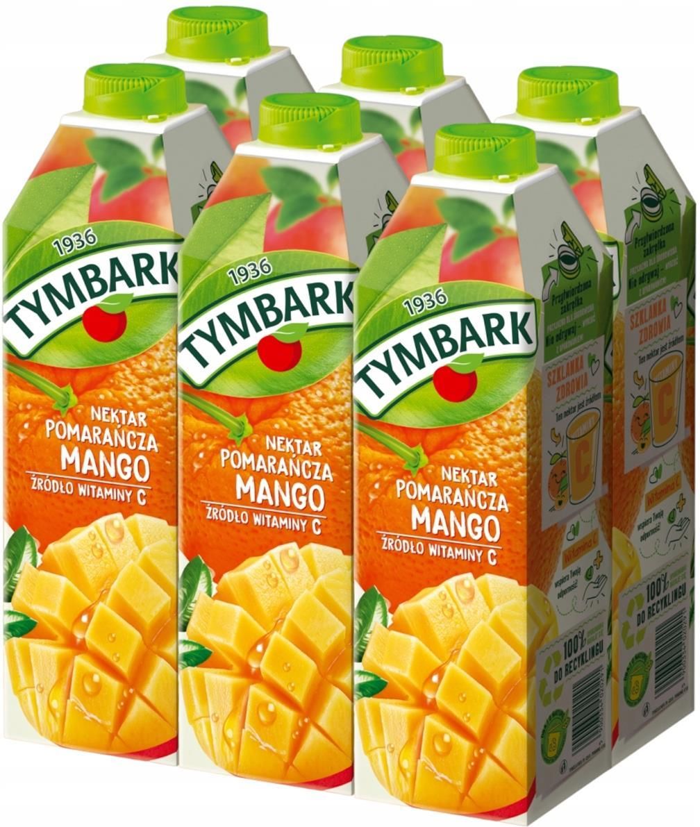 Tymbark Nektar Pomarańcza Mango 1l - Ceny i opinie - Ceneo.pl