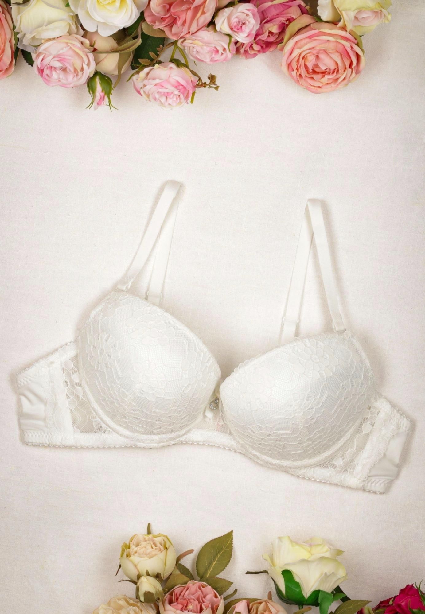 Renee Beżowy Biustonosz damski 80A Push-up Koronka - Ceny i opinie - Ceneo.pl