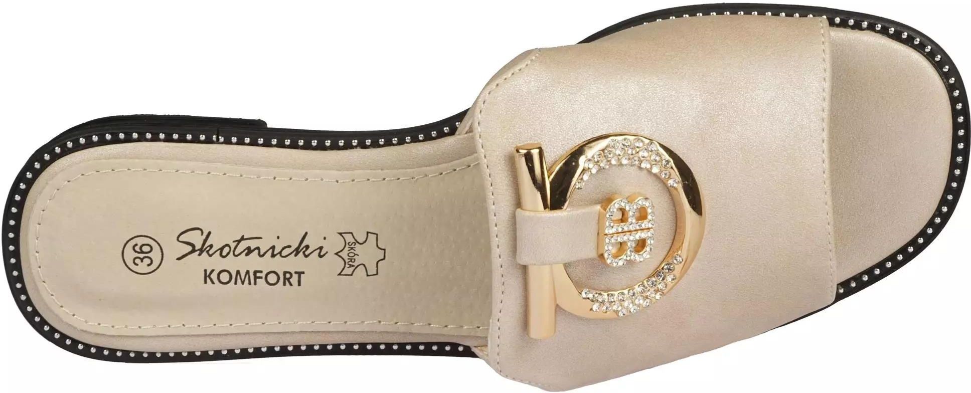 Klapki damskie Skotnicki DKL-3-0635BE beżowe - Ceny i opinie - Ceneo.pl
