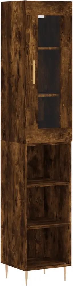 Zakito Wysoka Szafka Przechowywania 34,5X34X180 Cm Przydymiony Dąb ...