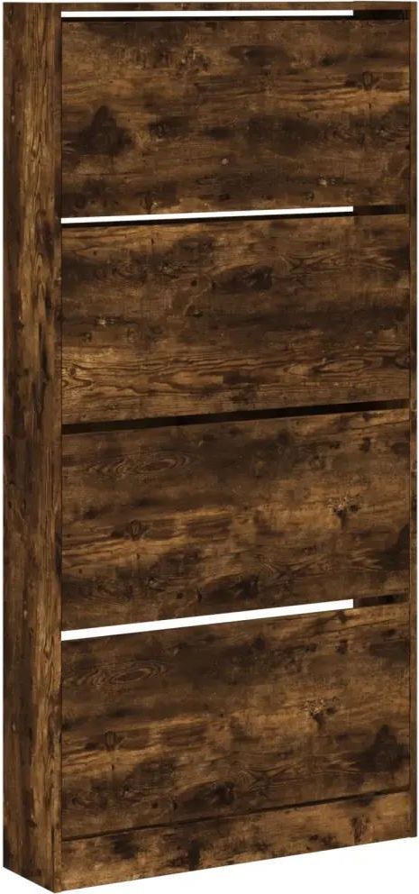 Zakito Home Szafka Na Buty Z 4 Szufladami 80X21X163,5Cm Dąb ...