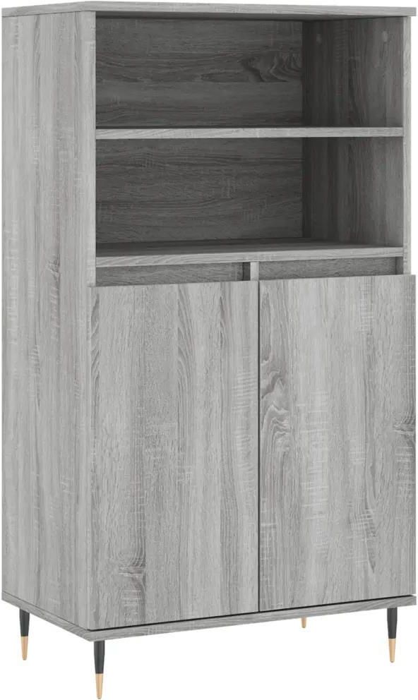 Zakito Szafka Industrialna 6 Przegródek Szary Dąb Sonoma 60X36X110 Cm ...