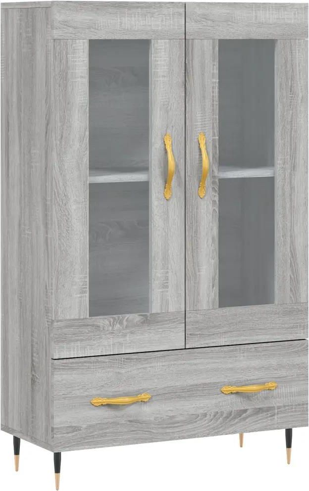 Zakito Szafka Wysoka Drewnopochodna 69.5X31X115Cm Szary Dąb ...