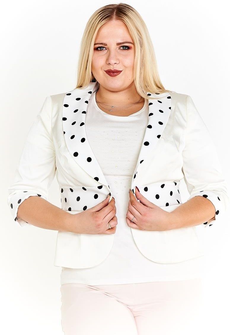 Żakiet FZA916 EKRI + BIAŁY kropki - Ceny i opinie - Ceneo.pl