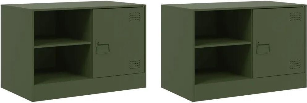 Zakito Europe Szafka Rtv 67X39X44 Oliwkowa Zieleń Stal Walcowana ...