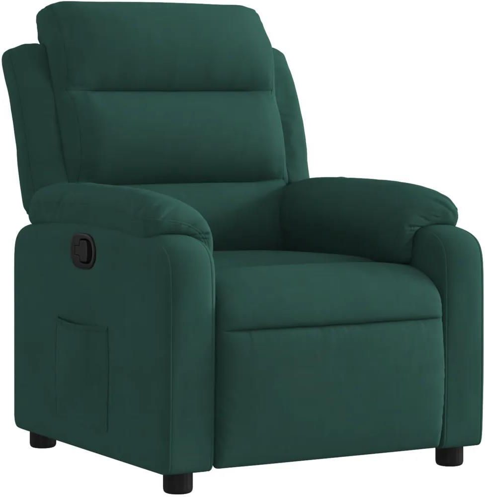 Zakito Home Fotel Odchylany Z Aksamitu Zielony Wymiary 75X92,5X100 Cm ...