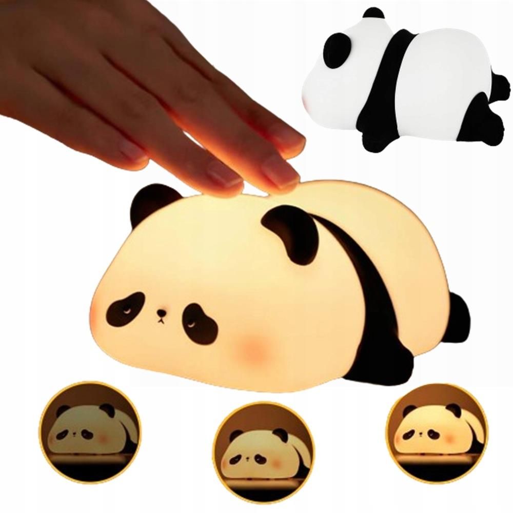 Lampa Lampka Biurkowa Nocna Dla Dzieci Panda Led 3 Tryby Ładowanie Usb ...