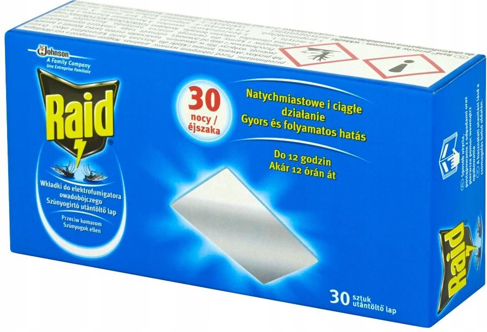 Sc Johnson Raid Przeciw Komarom Wkładki Do Elektrofumigatora ...