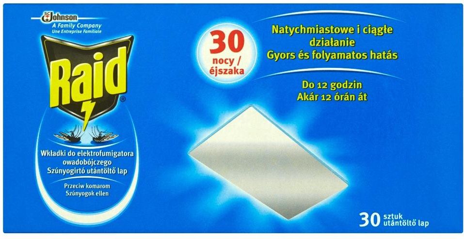 Sc Johnson Raid Przeciw Komarom Wkładki Do Elektrofumigatora ...