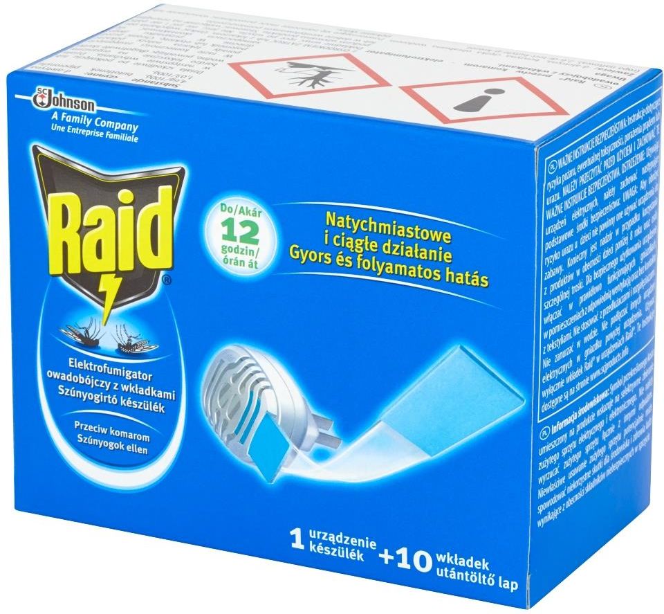 Sc Johnson Raid Przeciw Komarom Elektrofumigator Owadobójczy Z ...