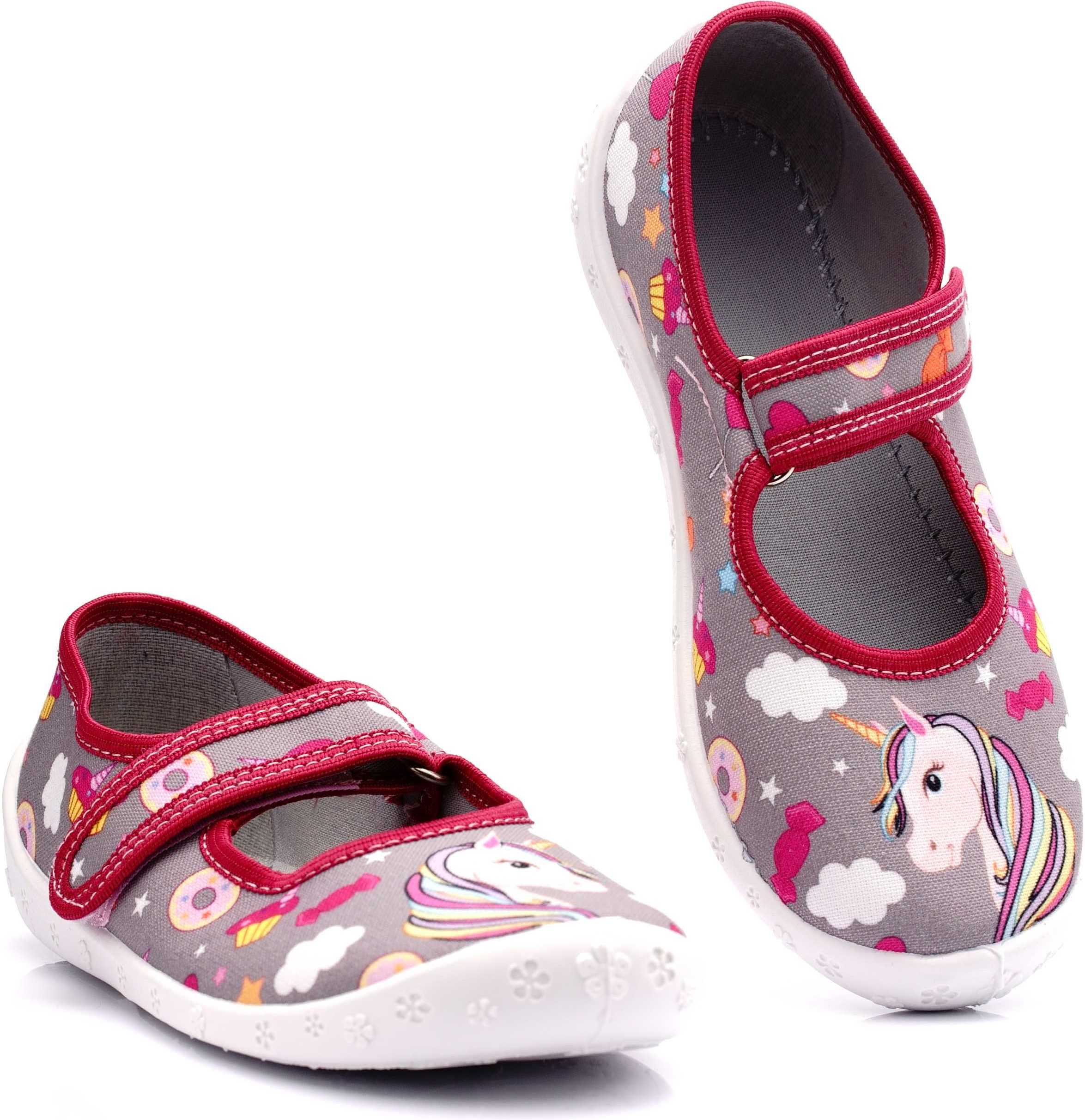 Raweks Buty Do Przedszkola Kapcie Tenisówki Polskie Na Rzep Jednorożec ...