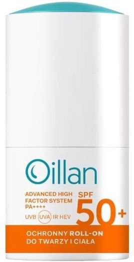 Oillan Ochronny Roll-On Do Twarzy I Ciała Z Filtrem Spf50+ 50Ml - Ceny ...