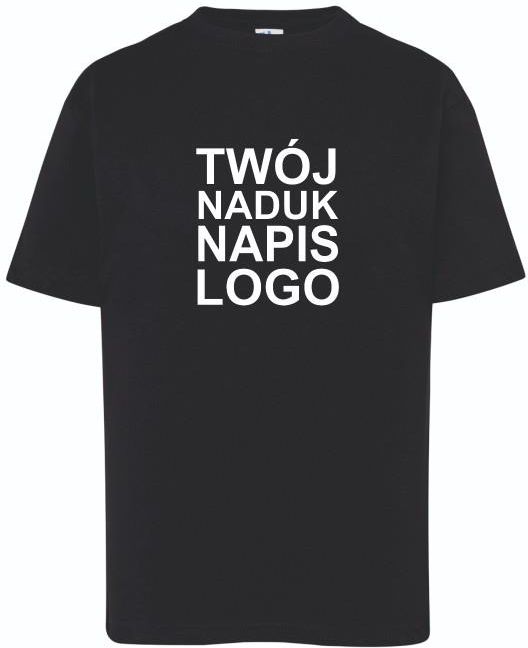 Dziecięca koszulka T-shirt z twoim napisem nadrukiem logo czarna roz. 9/11 - Ceny i opinie ...