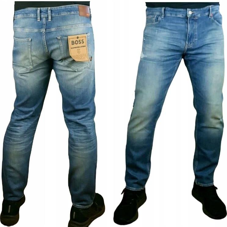 Męskie jeansy Hugo Boss Orange -Delano 50490013 Slim Tapered oryg. -W40 ...