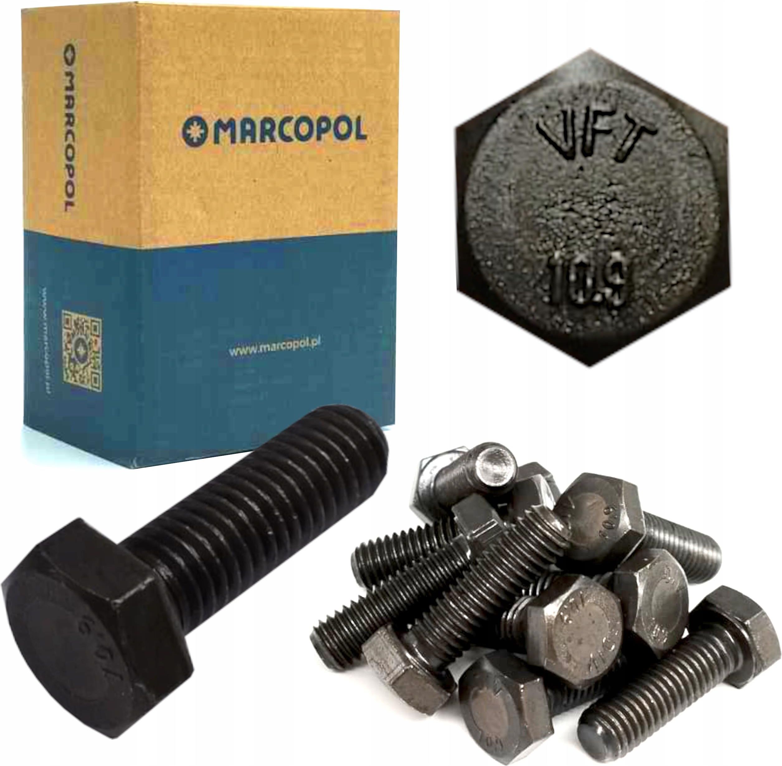 Marcopol Śruba M14x50 Utwardzana Kl. 10.9 Din 933 Czarna - Opinie i ...