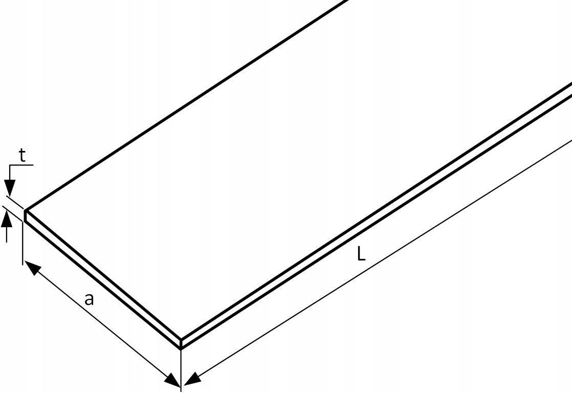 Materiały konstrukcyjne Płaskownik Stalowy 90x10 Ciągniony 1000mm 100cm ...