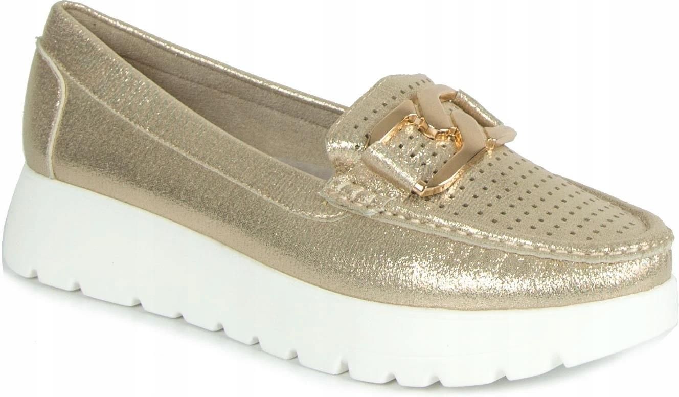 Goodin GD-FL-6011 Mokasyny Kotrun Skóra Złote 38 - Ceny i opinie - Ceneo.pl