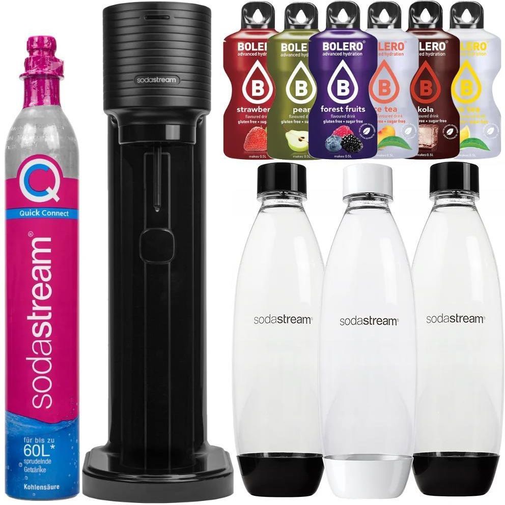 SodaStream Gaia Titan + Butelka Czarna 1l + Butelki Pet 2X1l Czarna ...