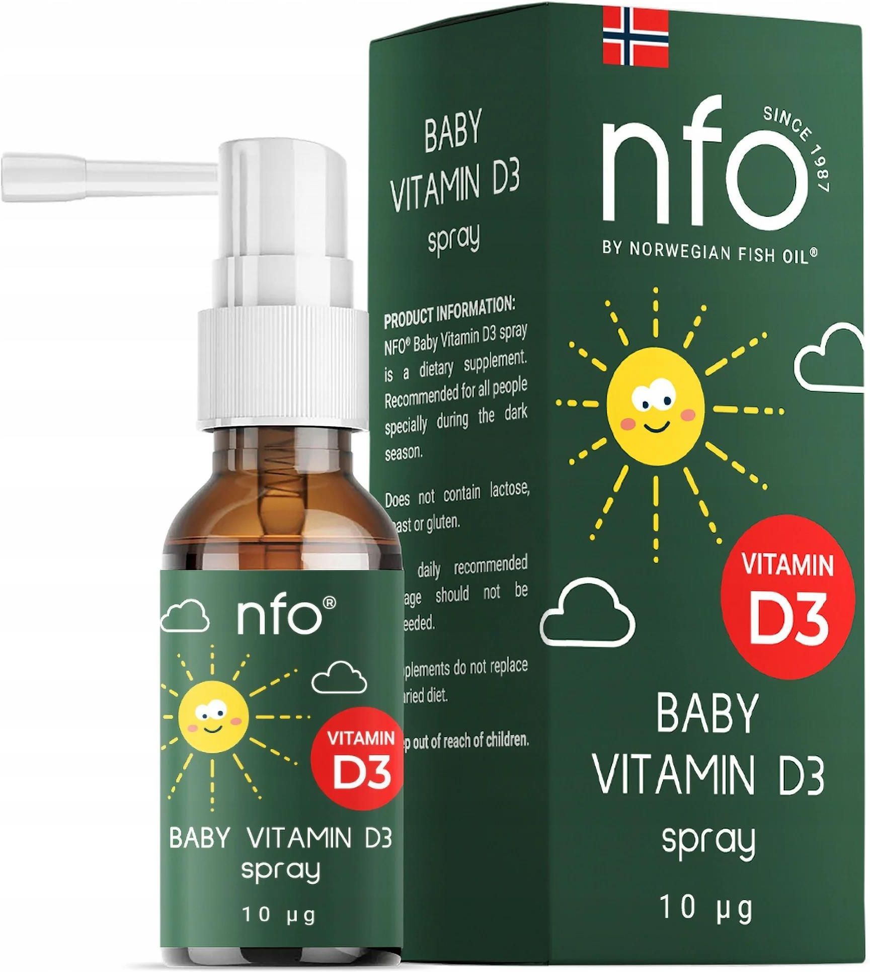 Nfo Vitamin D3 Baby Spray 20ml - Opinie i ceny na Ceneo.pl