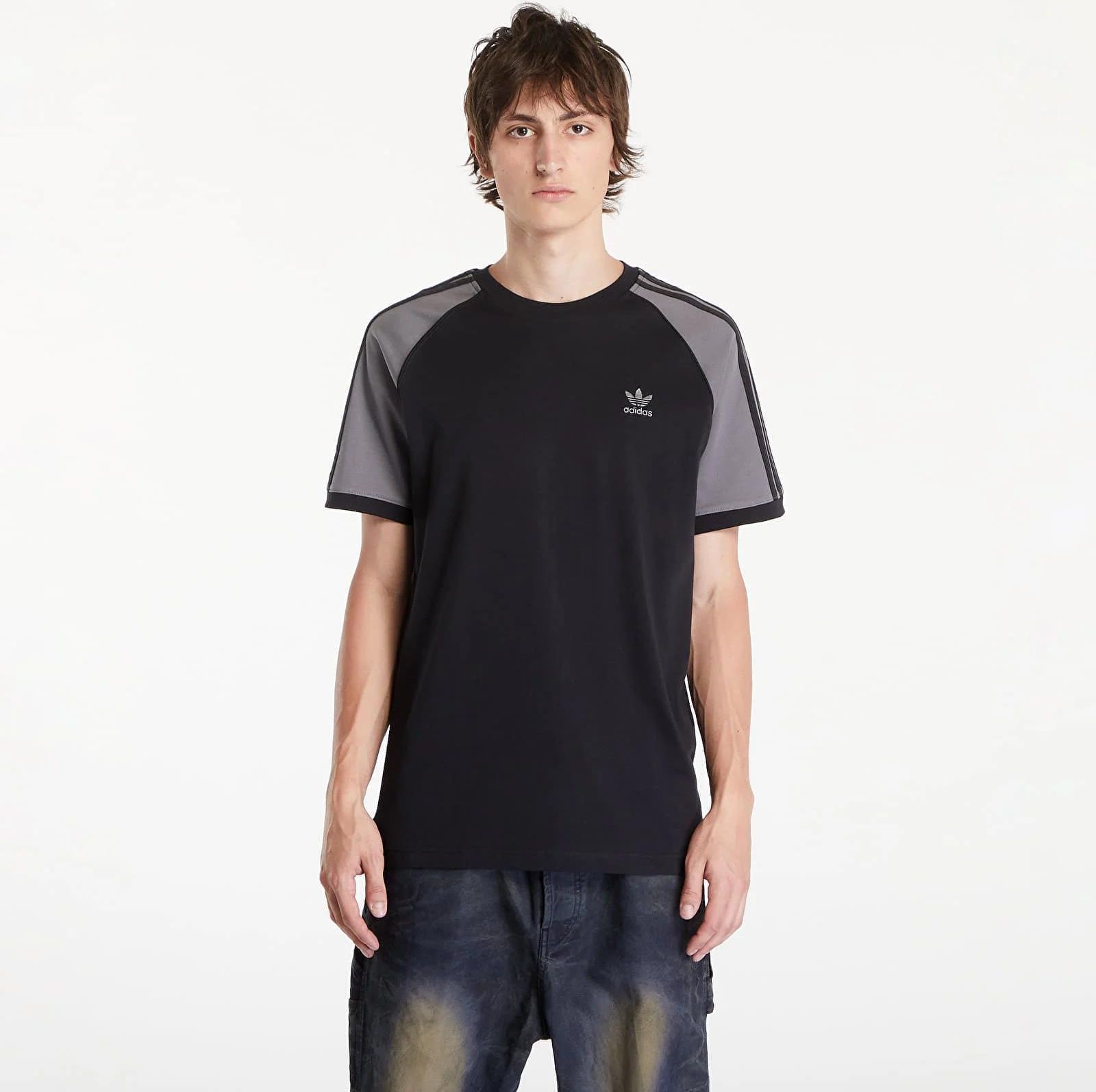 Adidas Cb 3-Stripes Tee Black/ Grey Four - Ceny i opinie - Ceneo.pl