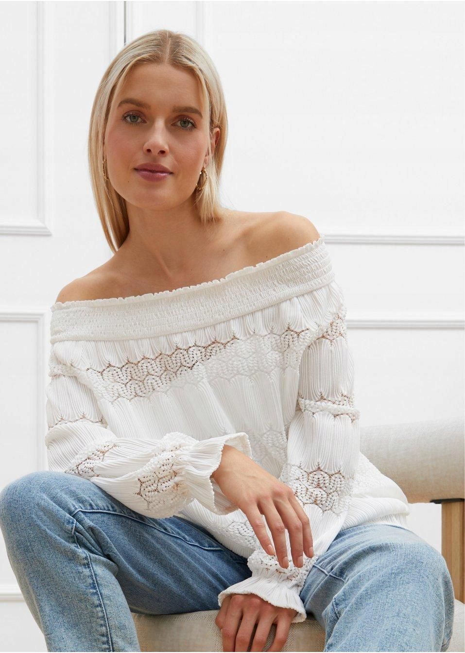 Bonprix Bluzka Carmen __40 - Ceny i opinie - Ceneo.pl