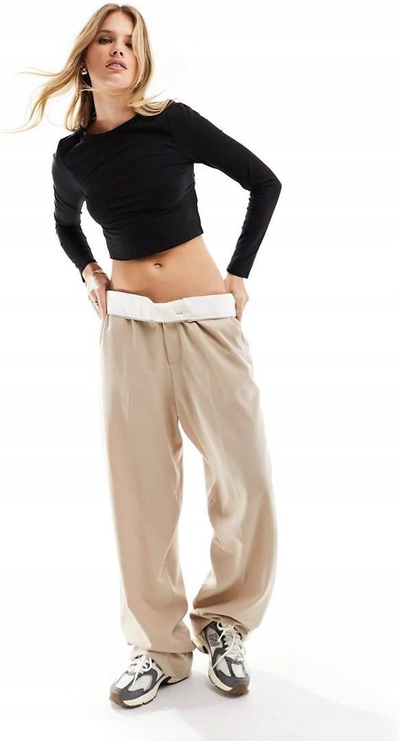 New Look uen z wycięcie długim na czarna plecach rękawem bluzka XL NJ1 ...