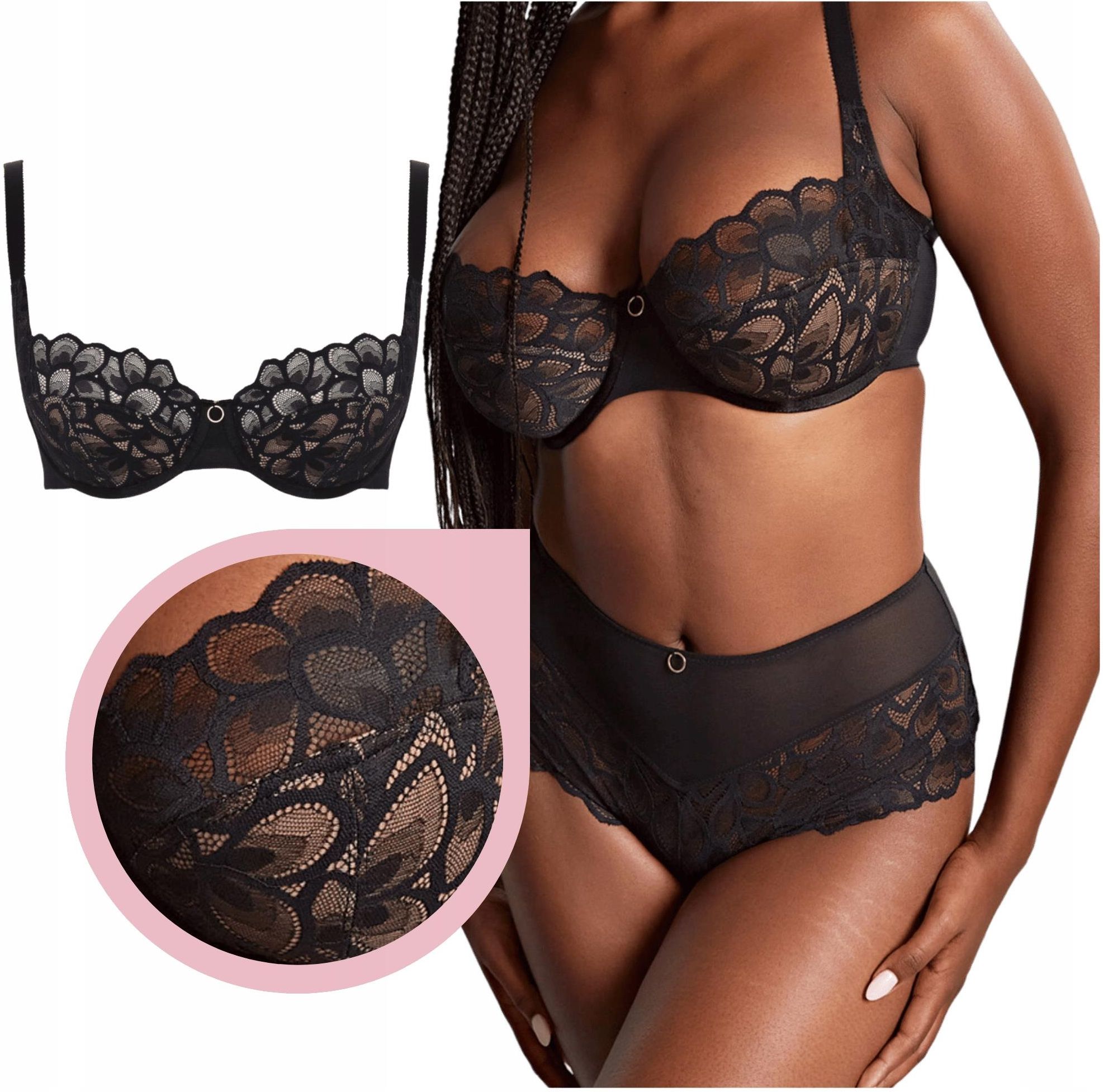 Biustonosz Panache Allure Balcony Bra czarny 34FF/75H - Ceny i opinie - Ceneo.pl