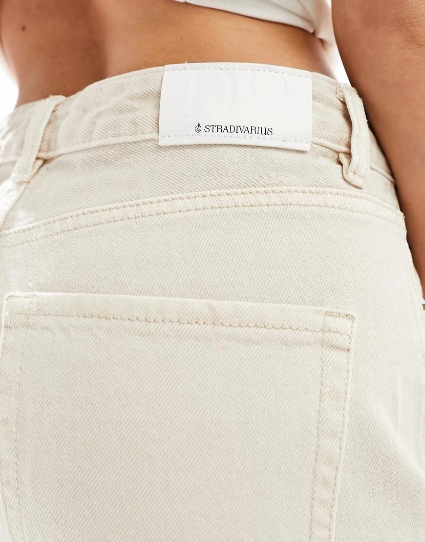 Stradivarius toy jeans stan wysoki spodnie dad beżowe M NJ1 - Ceny i ...