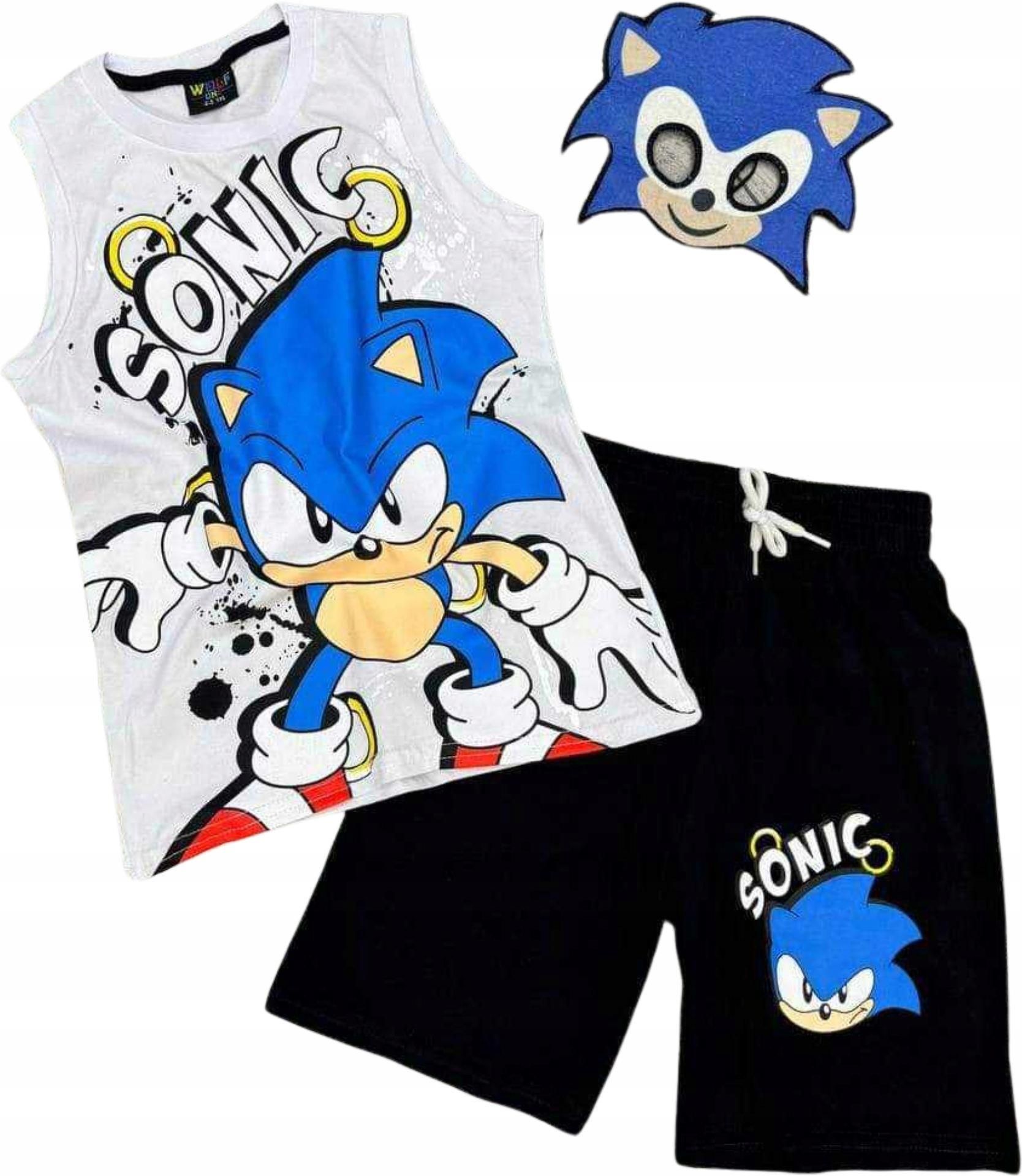 Komplet Sonic 134 Komplet Letni Dla chłopca szorty koszulka 9-10 lat ...