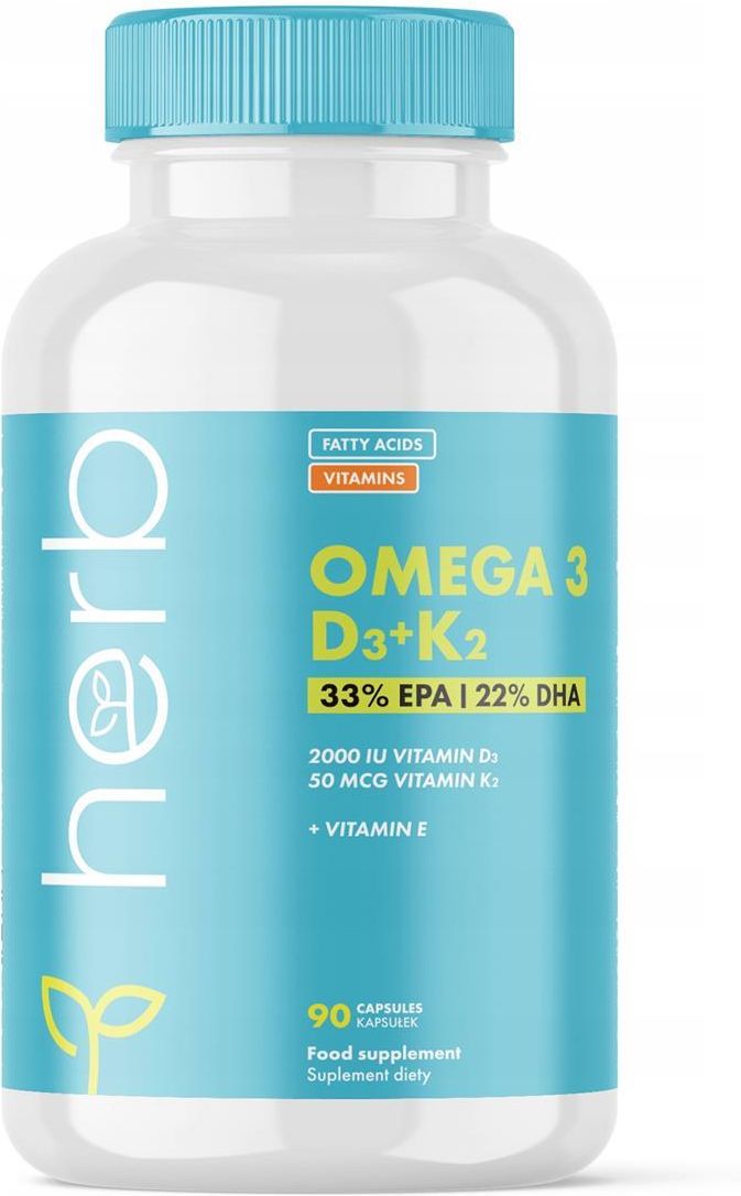 Herb Omega-3 D3+K2 90kaps. - Opinie i ceny na Ceneo.pl