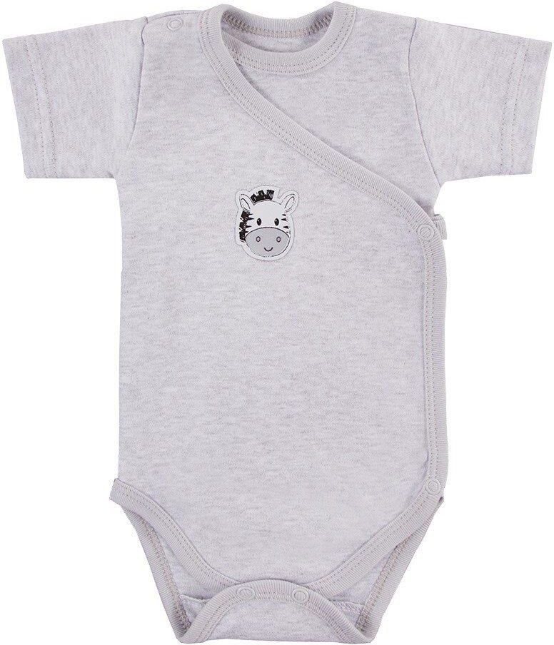 Body z krótkim rękawem rozpinane niemowlęce dla chłopca Eevi Baby love ...
