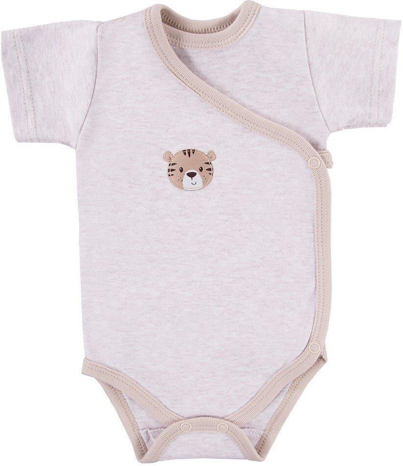 Body z krótkim rękawem rozpinane niemowlęce dla chłopca Eevi Baby love ...